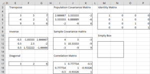 Matrix Operations Tool | Real Statistics Using Excel