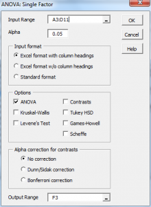 single-factor-anova-dialogbox | Real Statistics Using Excel
