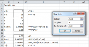 Power for One-way ANOVA | Real Statistics Using Excel