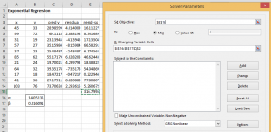Exponential Regression Solver | Real Statistics Using Excel