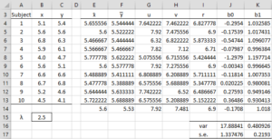 Jackknifing Deming Regression| Real Statistics Using Excel