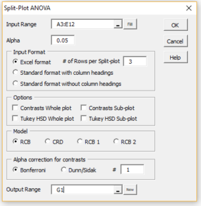 Split-plot Tools | Real Statistics Using Excel