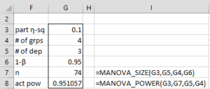 MANOVA Power and Sample Size | Real Statistics Using Excel