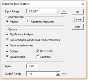 Two-way MANOVA Example | Real Statistics Using Excel
