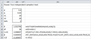 Statistical Power of t tests | Real Statistics Using Excel