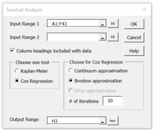 Cox Regression Tools in Excel | Real Statistics Using Excel