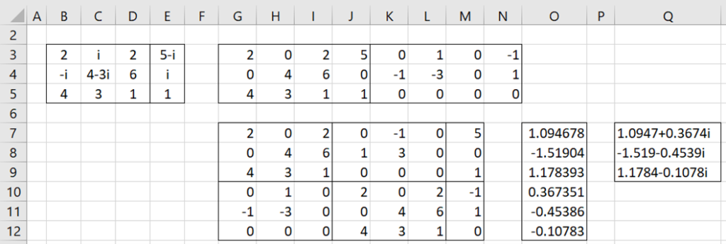Complex Linear Equations | Real Statistics Using Excel