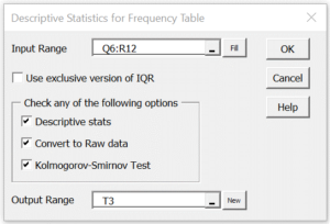 Freq Table Descriptive Stats | Real Statistics Using Excel