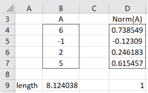 normalized-vector | Real Statistics Using Excel