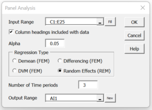 Panel Data Analysis Tool | Real Statistics Using Excel