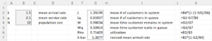 M/M/1/N Queueing Model | Real Statistics Using Excel