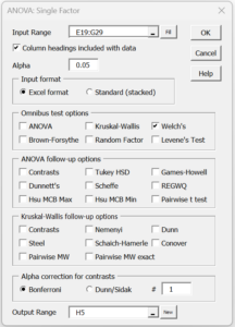 welch’s-anova-dialog-box | Real Statistics Using Excel