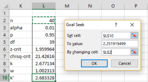 Sample Size: Tolerance Interval| Real Statistics Using Excel