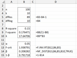 Power for Multiple Regression | Real Statistics Using Excel