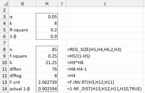 Power for Multiple Regression | Real Statistics Using Excel