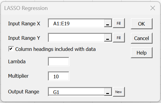 lasso-regression-dialog-box | Real Statistics Using Excel