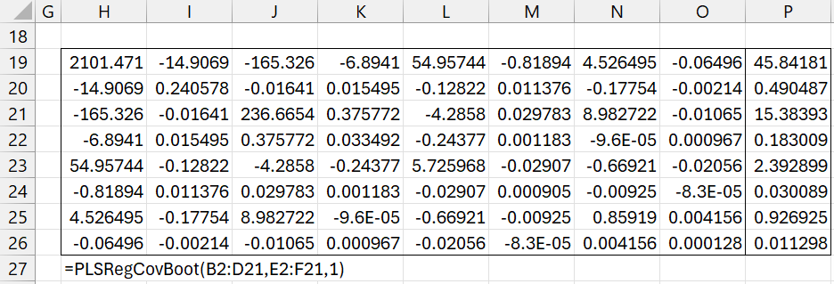 PLS Regression Bootstrapping | Real Statistics Using Excel